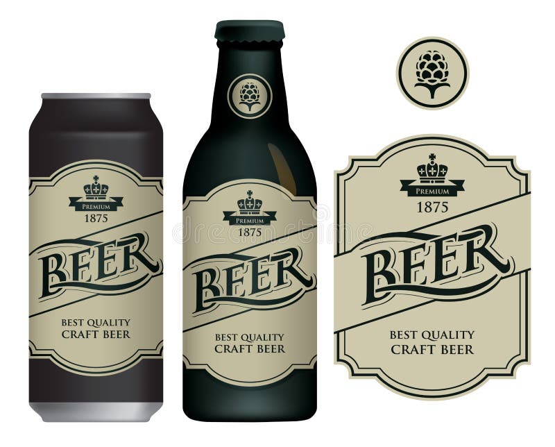Vector Label for Craft Beer in Retro Style Stock Vector - Illustration ...