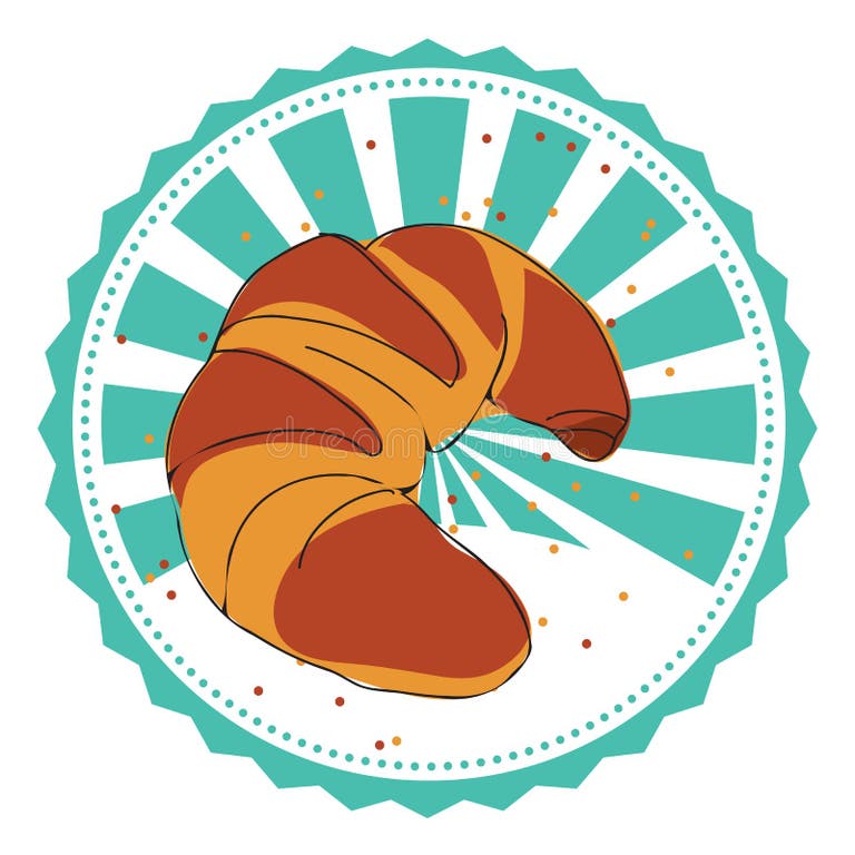 Vector label croissant stock vector. Illustration of graphics - 23967105