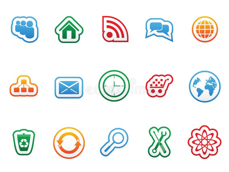 Smooth Series > Internet Icons Stock Vector - Illustration of ...
