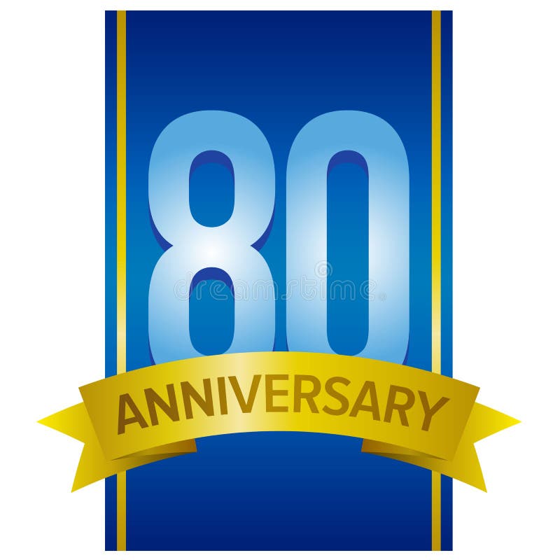 Vector Label for 80th Anniversary Stock Vector - Illustration of ...