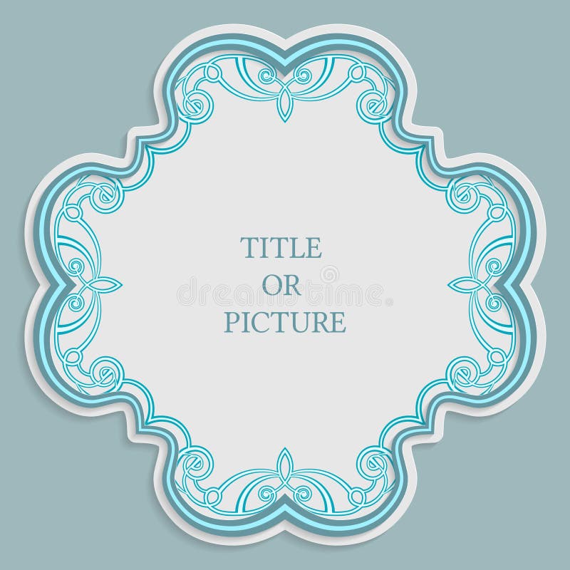 Set Vector Label, Vintage Frame for an Inscription, Calligraphic ...