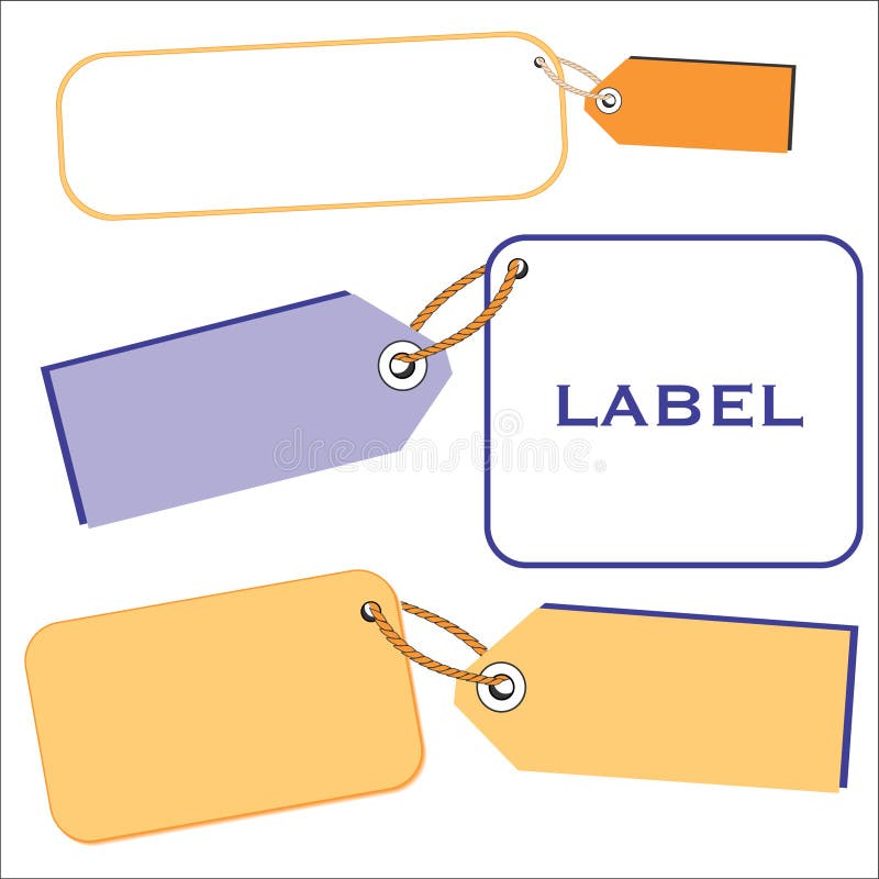Vector labels stock vector. Illustration of brown, note - 6901788