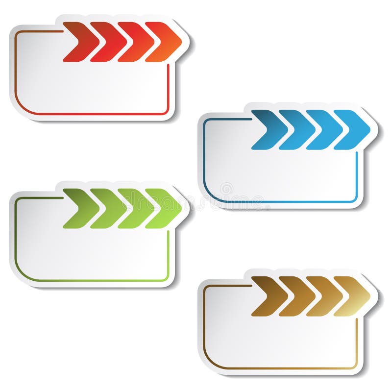 Vector labels with arrow stock vector. Illustration of mark - 19176960