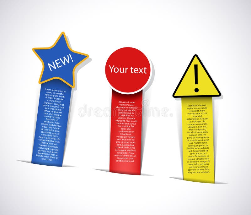 Paper Labels stock vector. Illustration of banner, sticky - 113555946