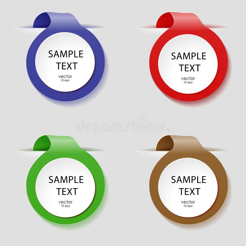 Vector Labels of Different Colors for Our Labels Stock Vector ...