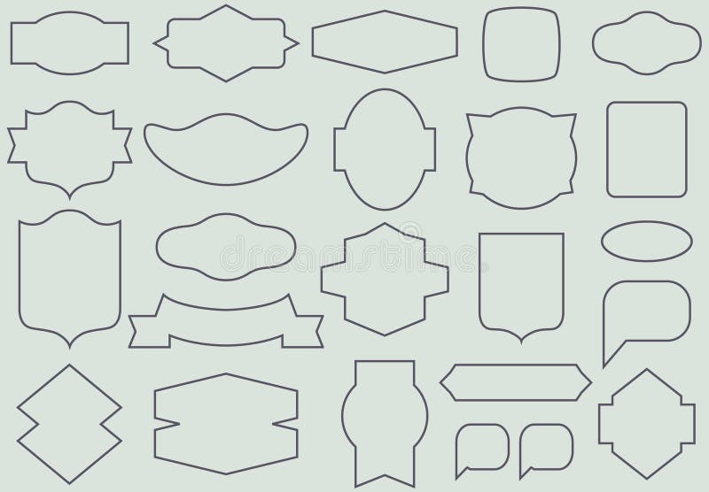 Labels and Frames Seamless Pattern Stock Vector - Illustration of ...