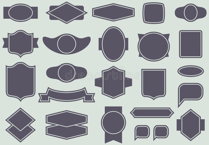 Labels and Frames Seamless Pattern Stock Vector - Illustration of ...