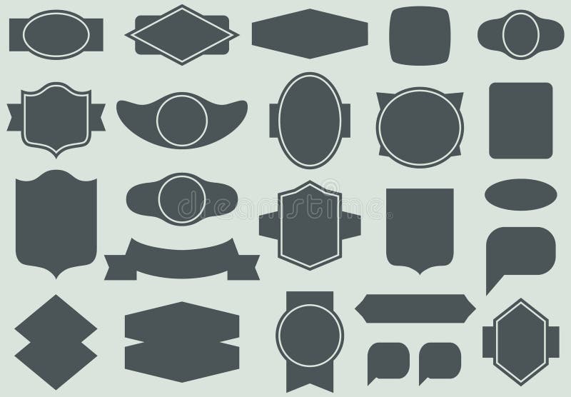 Labels and Frames Seamless Pattern Stock Vector - Illustration of label ...