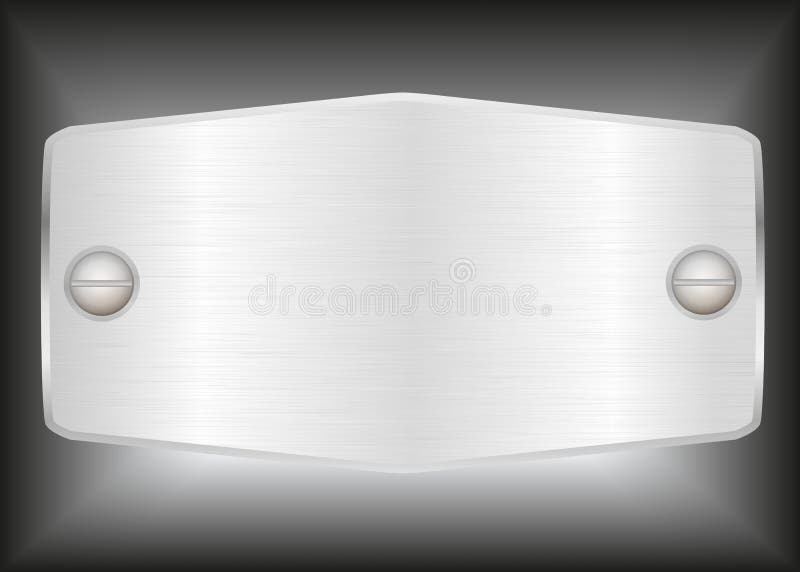 Vector Labels or Name Plate with Screws Stock Vector - Illustration of ...