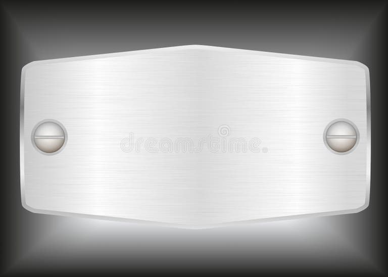 Vector Labels or Name Plate with Screws Stock Vector - Illustration of ...