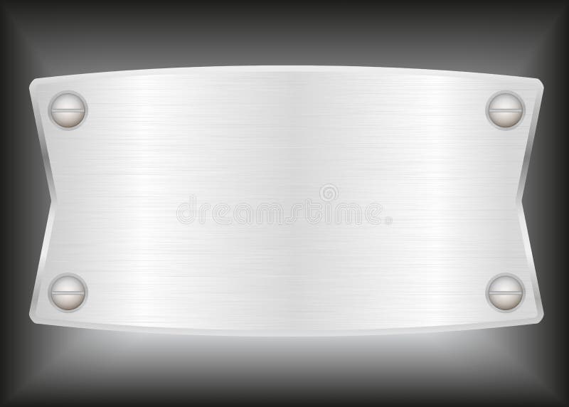 Vector Labels or Name Plate with Screws Stock Vector - Illustration of ...