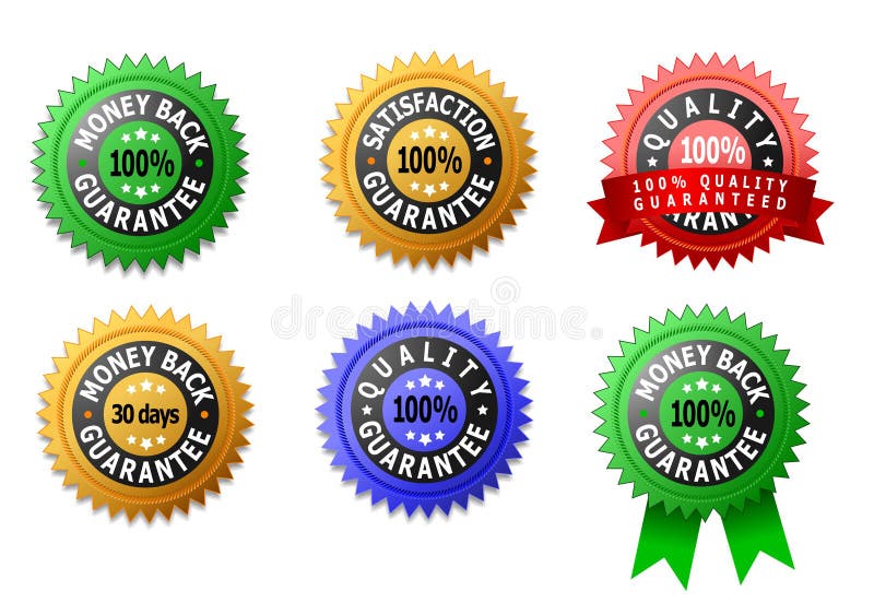 Satisfaction labels stock vector. Illustration of mark - 14696768