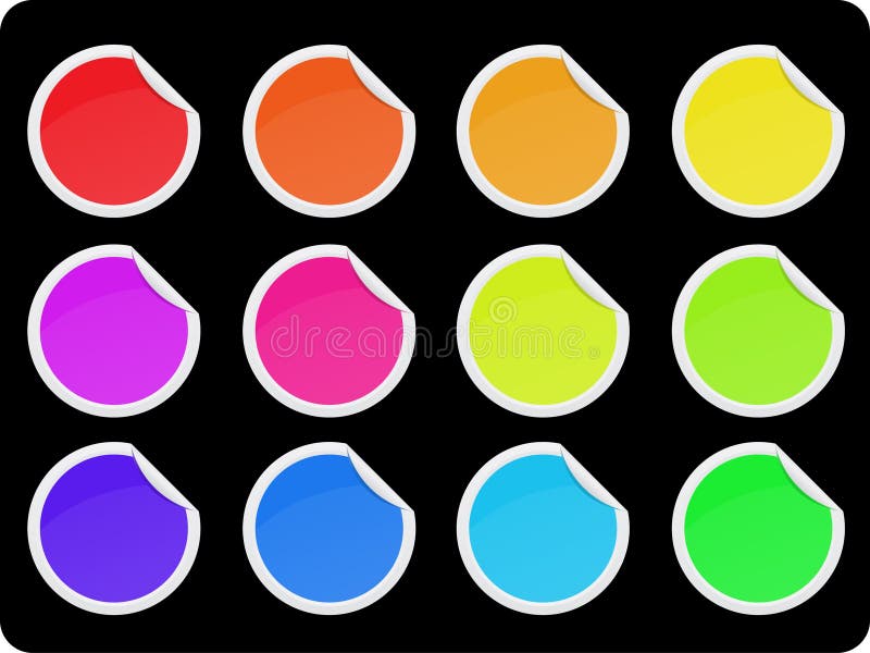 Glossy concave buttons. stock vector. Illustration of colors - 15344693