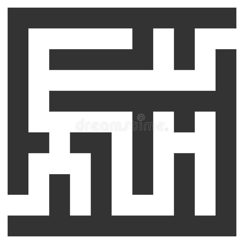 Labyrinth Vector Mesh Network Model and Triangle Mosaic Icon Stock ...