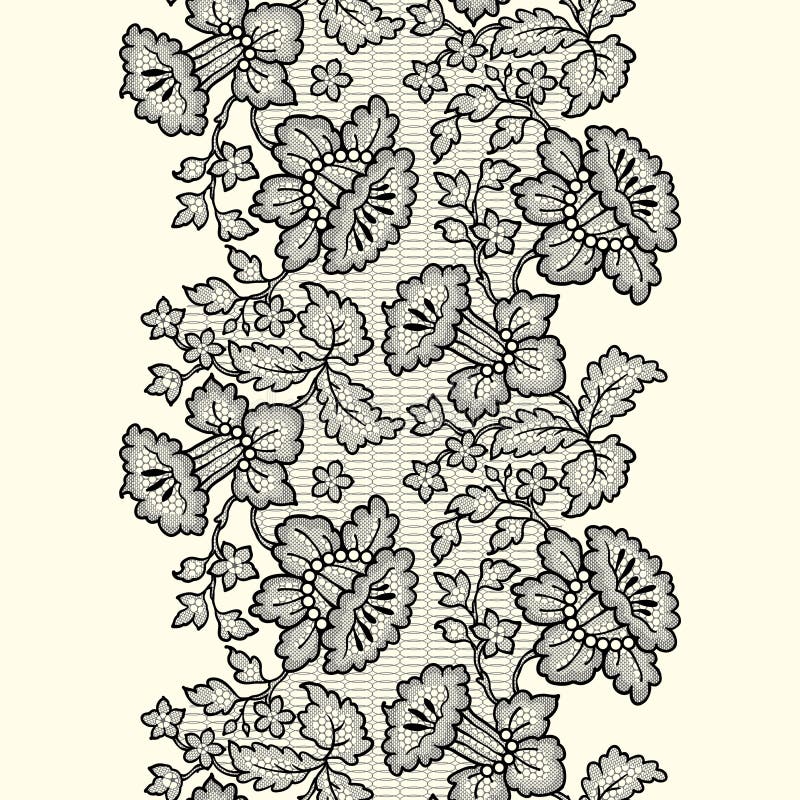 Vector Lace Ribbon Seamless Pattern. Stock Vector - Illustration of ...