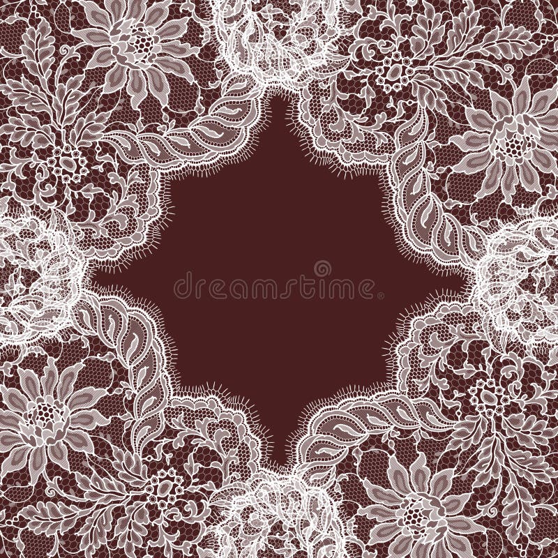 Vector Lace Romantic Classic Frame. Stock Vector - Illustration of ...