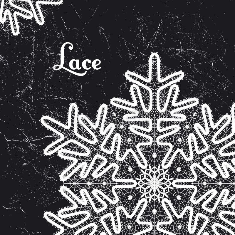 Vector Lace Snowflake Style Vintage Handmade Lace Stock Vector ...