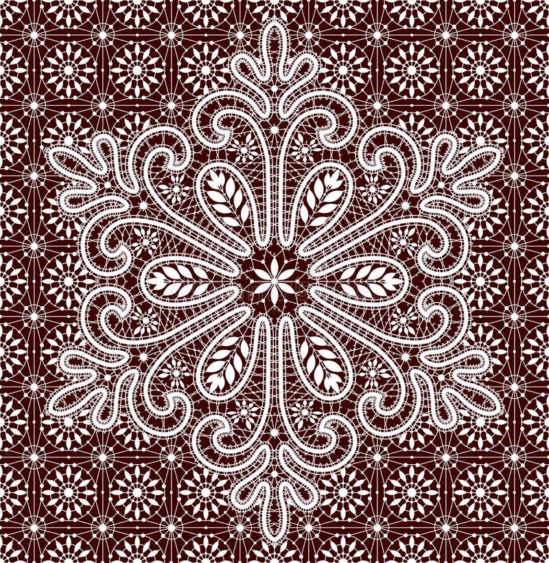 Vector Lace Snowflakes. Red Background. Seamless Pattern. Stock Vector ...
