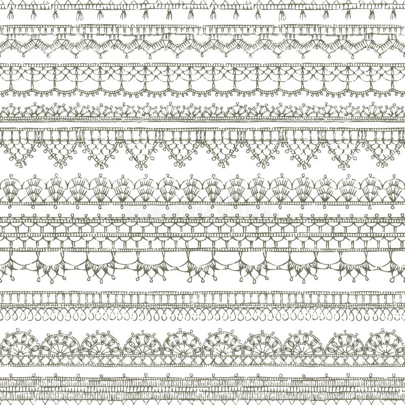 Filet Crochet Edging Patterns Stock Illustrations – 40 Filet Crochet ...