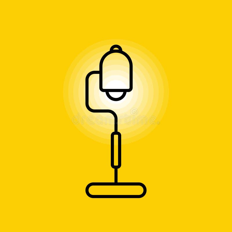 Lamp Vector Icon. Vector Lamp. Light Bulb Logo Vector. Bright Table ...