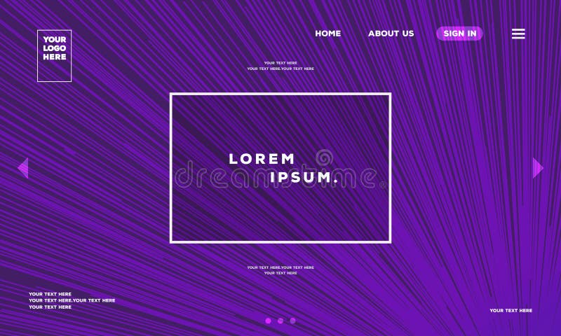 Vector Landing Page Backdrop Template Stock Vector - Illustration of ...