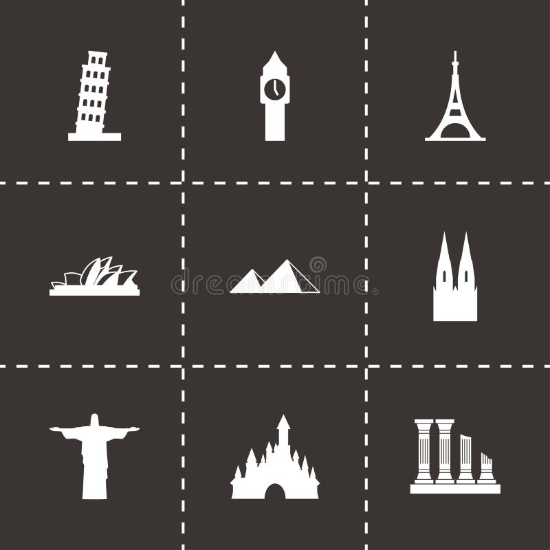 Vector landmarks icon set stock vector. Illustration of eiffel - 51238917
