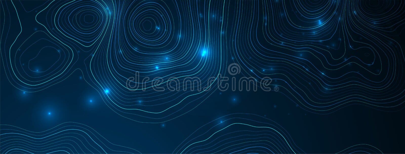 Vector Landscape Geodesy Topography Map Background. Line Texture ...