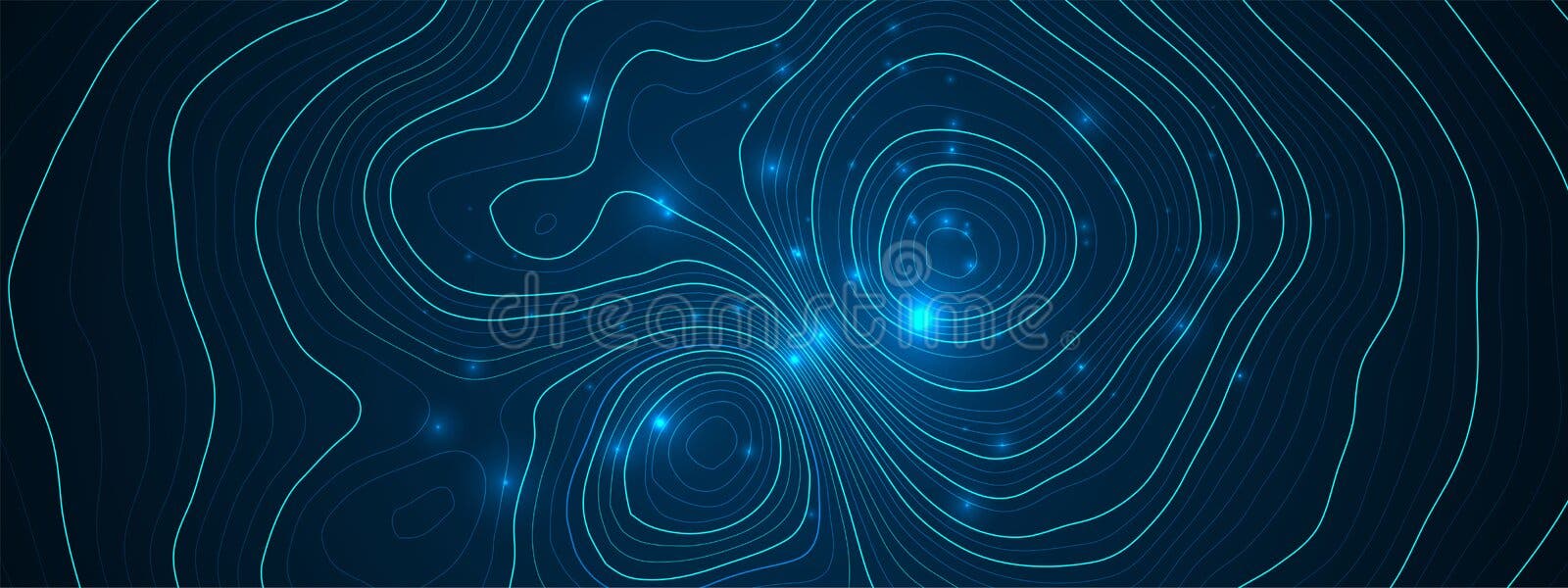 Vector Landscape Geodesy Topography Map Background. Line Texture ...