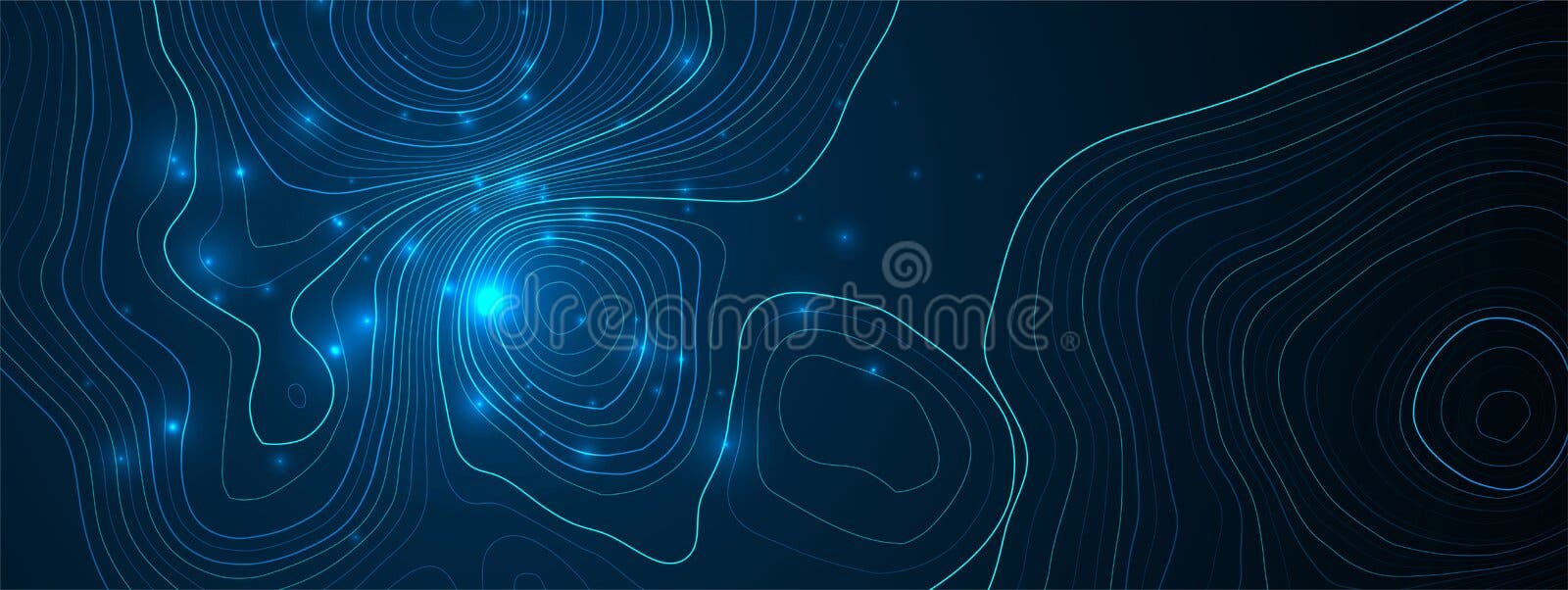 Vector Landscape Geodesy Topography Map Background. Line Texture ...