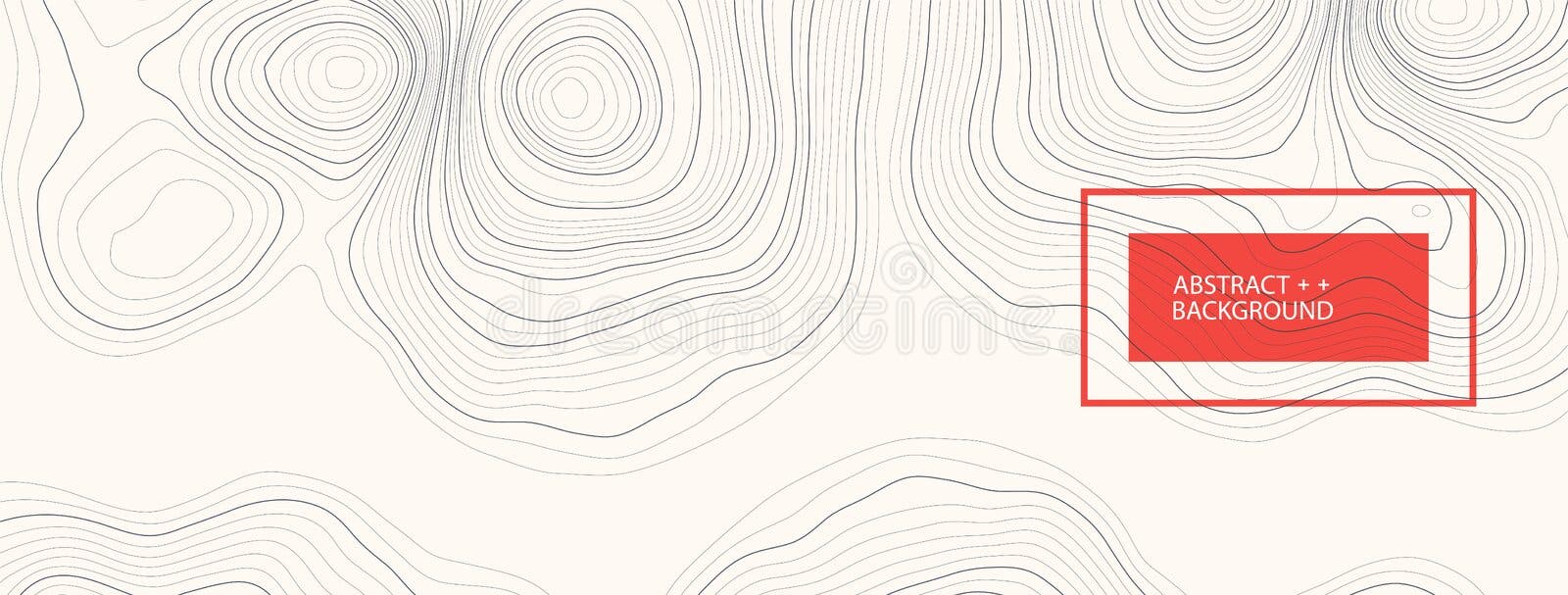 Vector Landscape Geodesy Topography Map Background. Line Texture ...