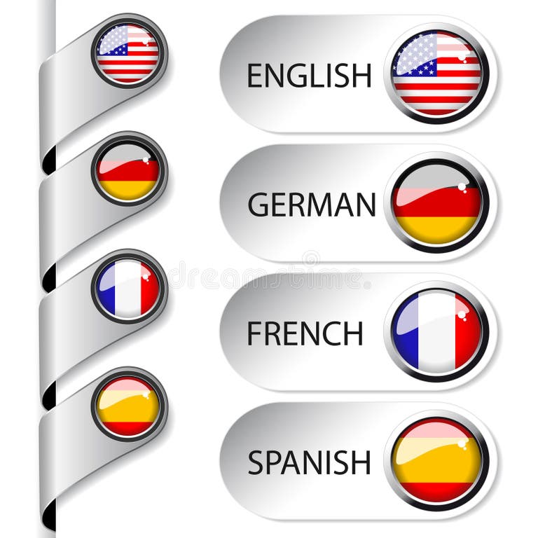 Vector Language Pointer for Web Stock Vector - Illustration of badge ...