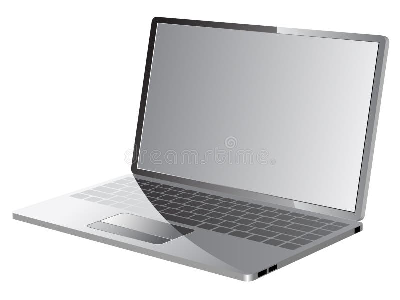 Modern laptop stock vector. Illustration of computer - 20127979