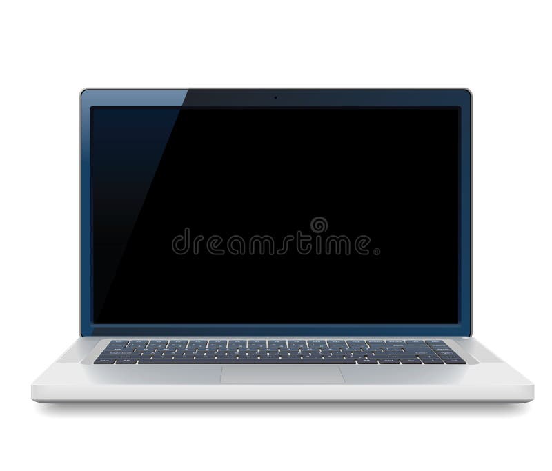 Vector laptop stock vector. Illustration of white, blue - 16912707