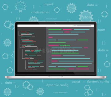 Programming Coding Source Code Screen Stock Illustrations – 5,232 ...