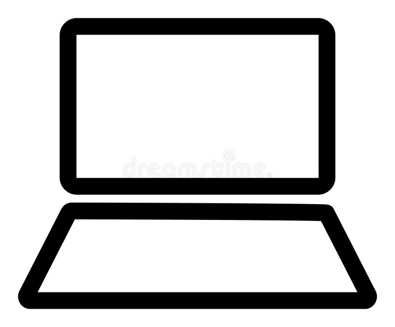 Vector Laptop Computer Flat Icon Image Stock Vector - Illustration of ...