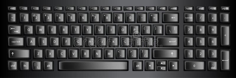 Basic Computer Keyboard Vector Art Stock Vector - Illustration of ...