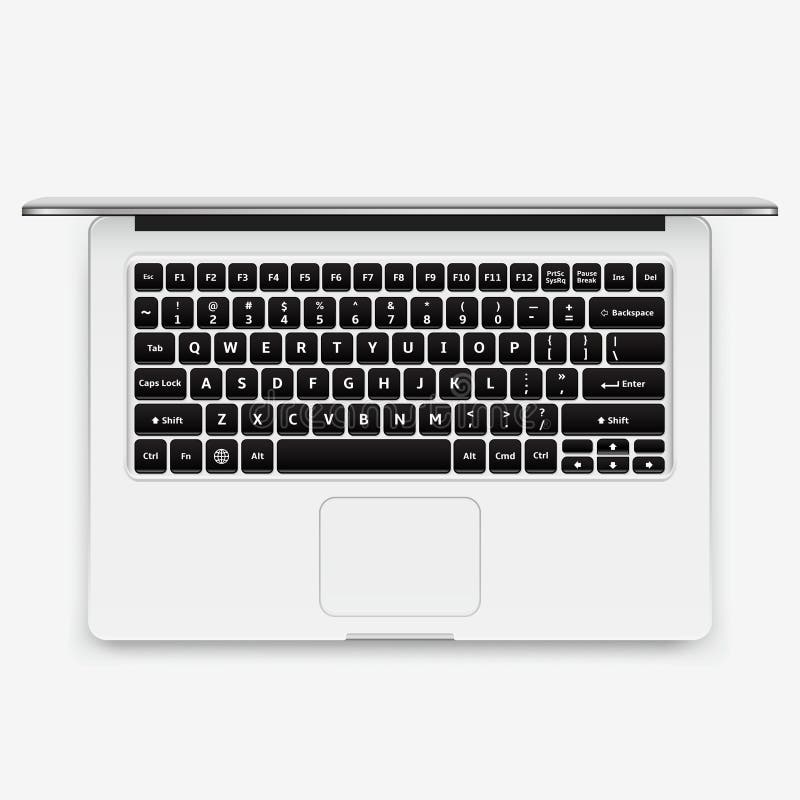Vector laptop - top view stock vector. Illustration of concept - 117394710