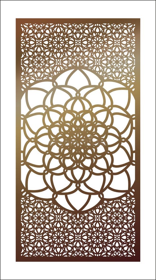 Vector Laser Cut Panel. Pattern Template for Decorative Panel. W Stock ...