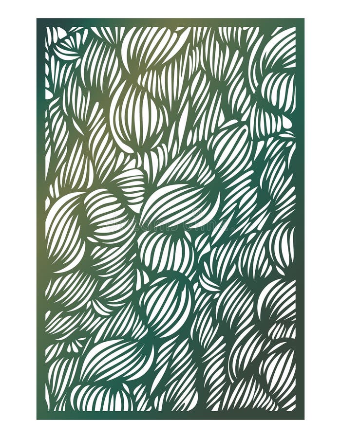 Vector Laser Cut Panel with Wave Pattern. Template for Interior Stock ...