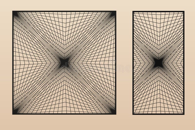 Vector Laser Cut Panels. Abstract Geometric Pattern, Lines, Grid ...