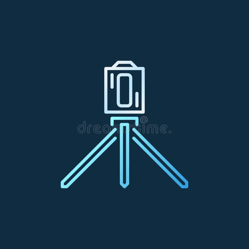 Vector Laser Level Tool Creative Line Icon on Dark Background Stock ...