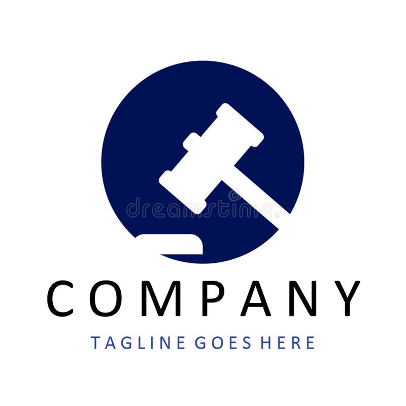 Vector Law Logo on Which an Abstract Image Stock Vector - Illustration ...