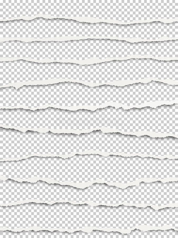 Vector Layered Torn Transparent Paper with Soft Shadow Stock Vector ...