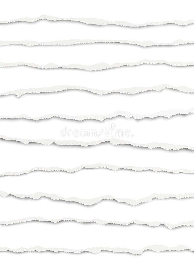 Vector Layered Torn Paper with Soft Shadow Stock Vector - Illustration ...