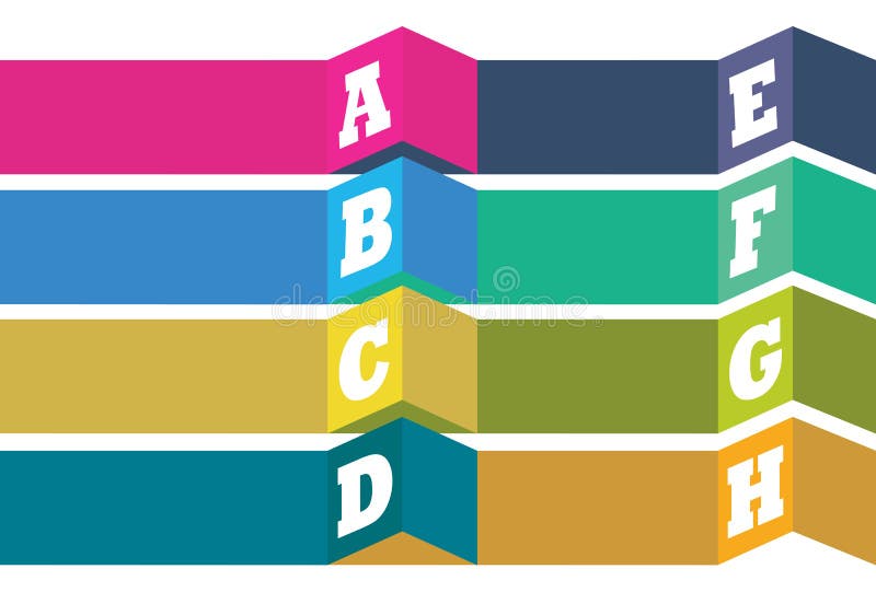 Vector Layout Design with Alphabet Bullet Points List Stock Vector ...