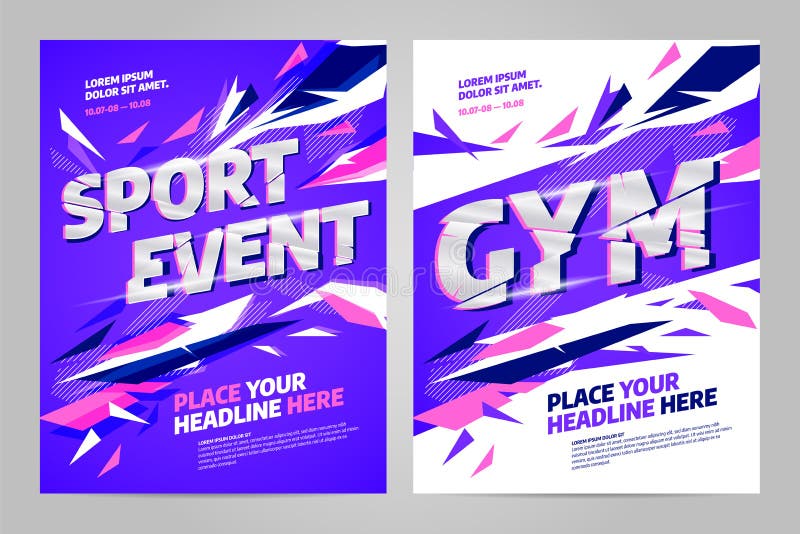 Vector Layout Design Template for Sport Stock Vector - Illustration of ...