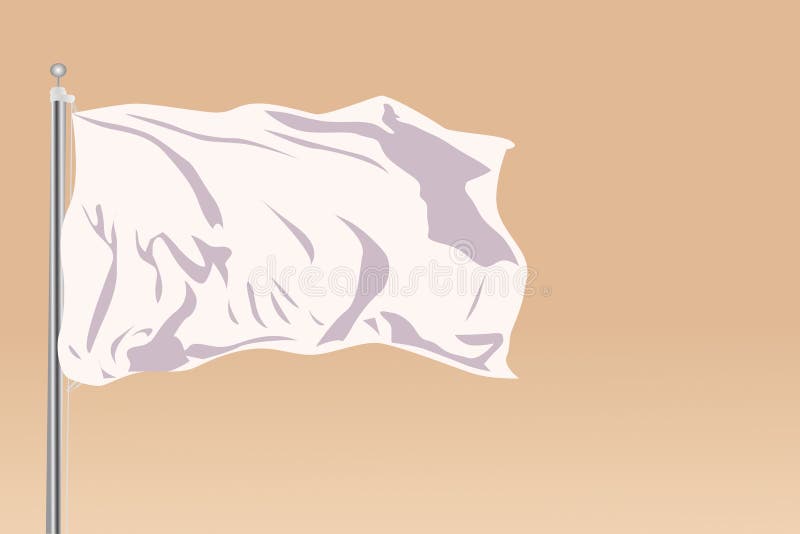 Fluttering Flag Isolated on the Blue Background. Stock Illustration ...