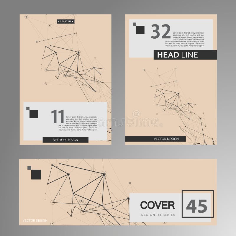 Vector Layout of A4 Format Cover Design Templates. Technology, Science ...