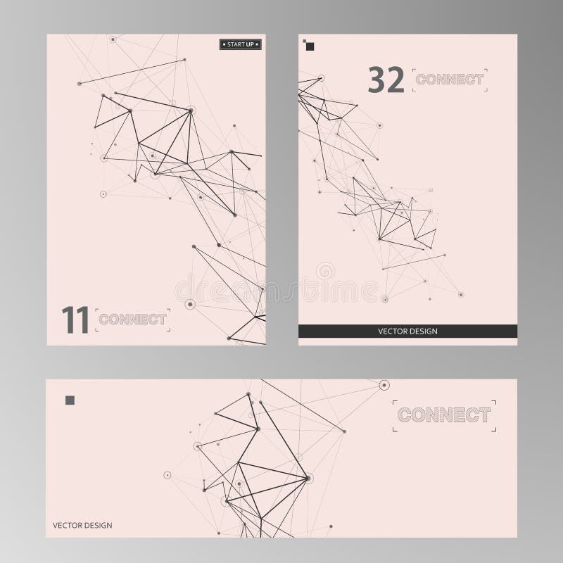 Vector Layout of A4 Format Cover Design Templates. Technology, Science ...