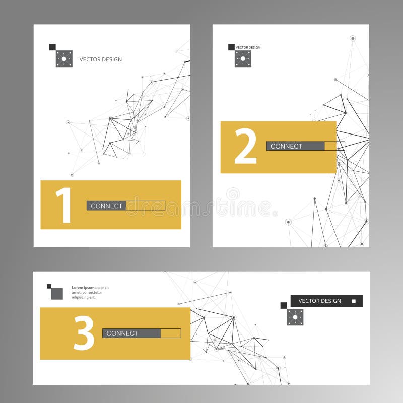 Vector Layout of A4 Format Cover Design Templates. Technology, Science ...